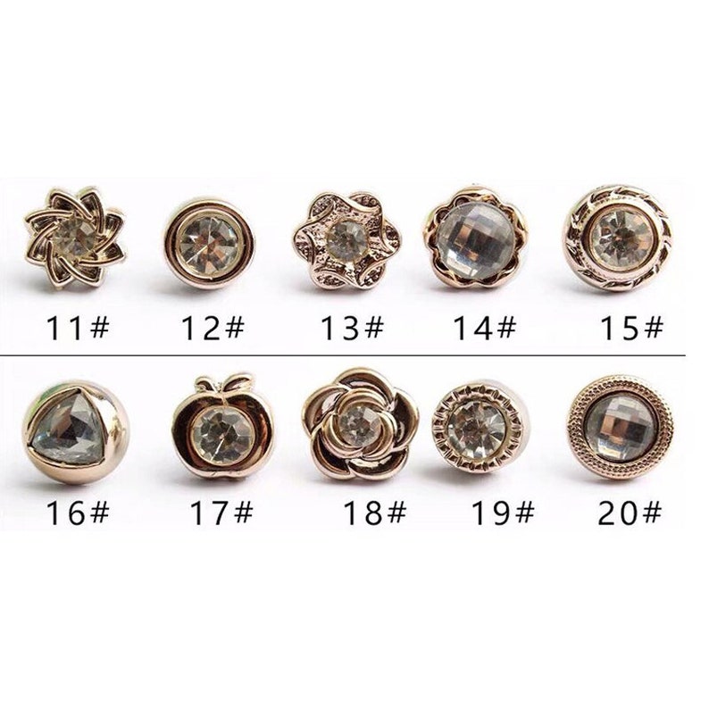 10pcs Free Sewing Pearl Rhinestone Button Brooch Prevent Accidental ...