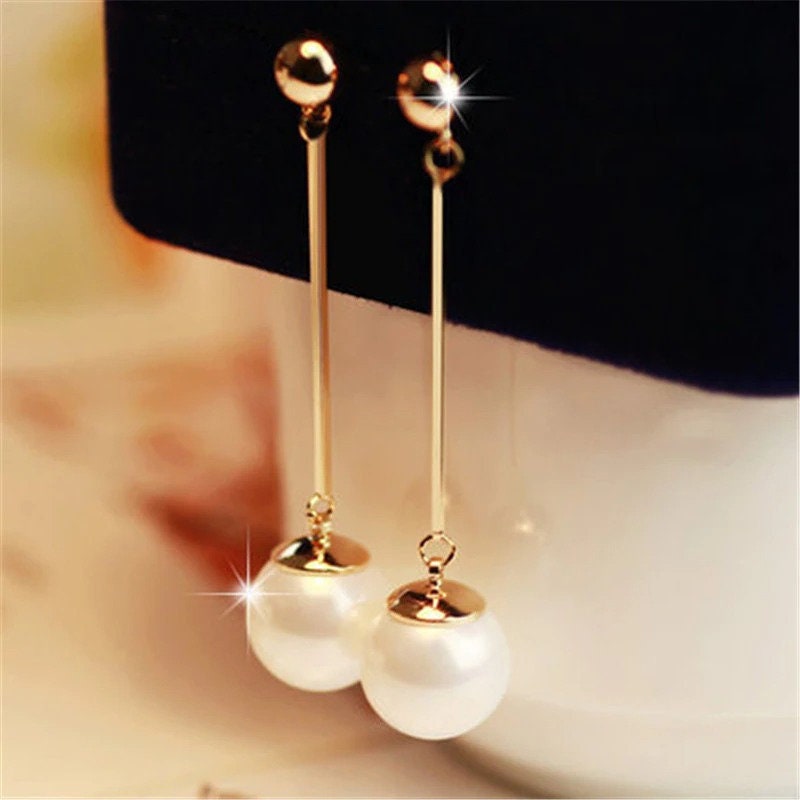 Long Tassel Simulated Pearl Drop Earrings for Women Gift Bijoux Korean ... Long Tassel Simulated Pearl Drop Earrings for Women Gift Bijoux Korean ...