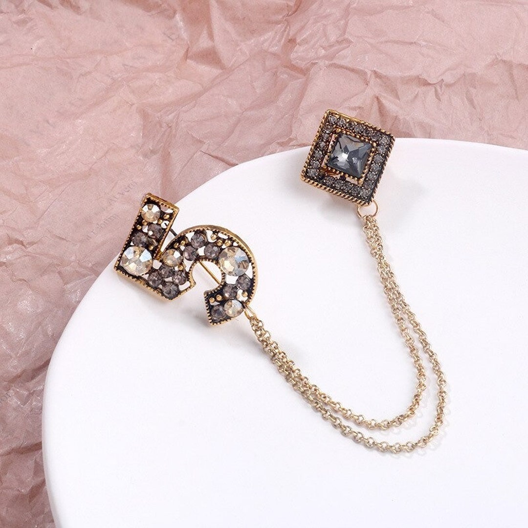 Number 5 Brooches for Luxury Women's Clothing Flower Pin - Etsy