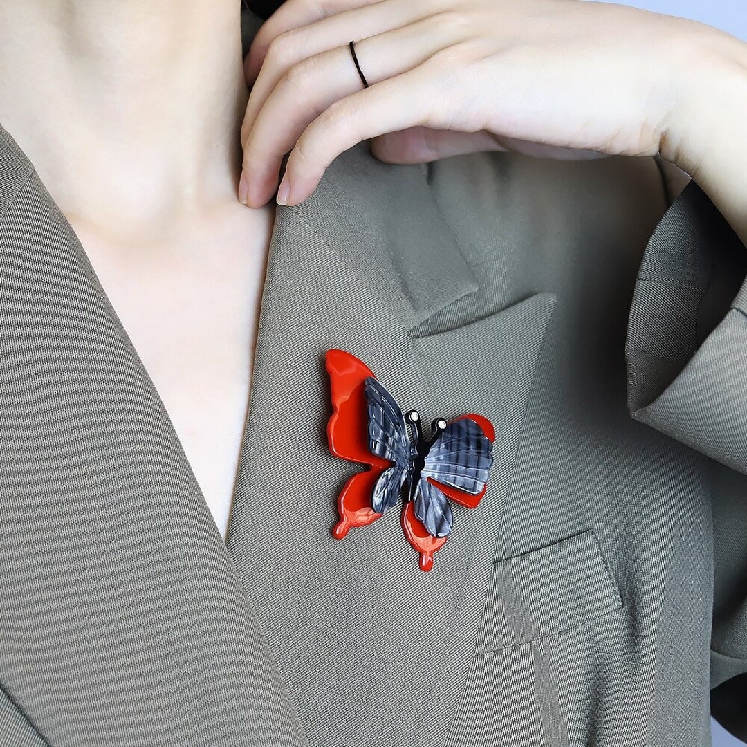 High Quality Custom Brooch Handmade Acrylic Women Exquisite Butterfly ...