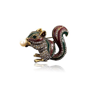 Cute Squirrel Pin Forest Animal Pin 2 Color Choice Fashion Men and ...