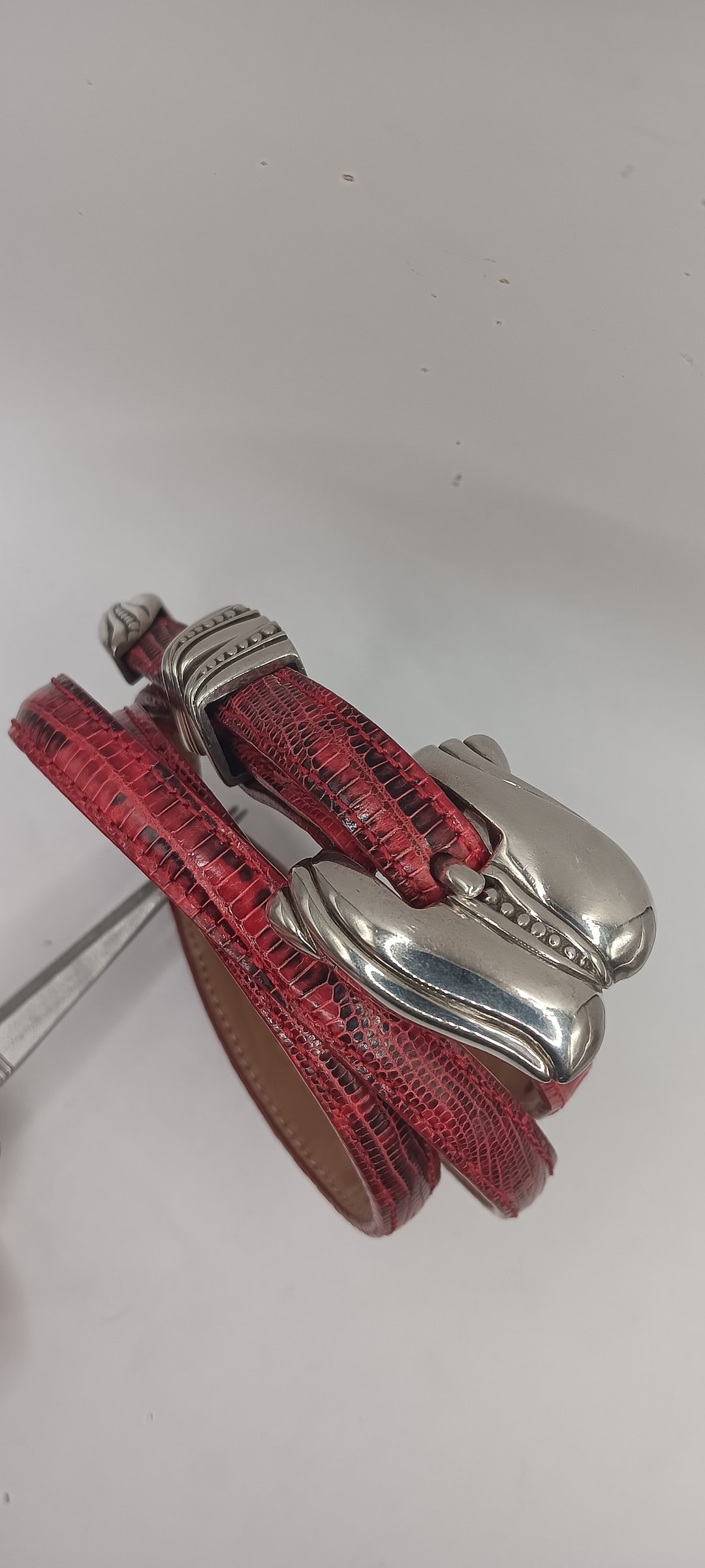 Vintage Authentic Barry Kieselstein Cord Silver Leather Belt - Etsy