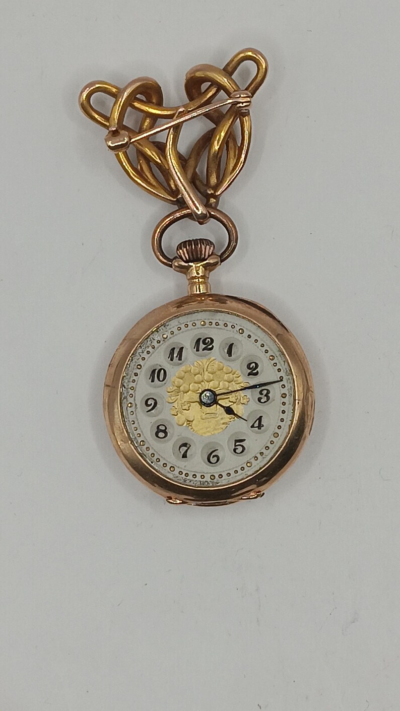 Antique Gold Pocket Watch Pendant - Etsy