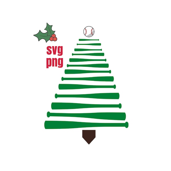 Baseball Christmas Svg - Etsy