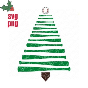 Baseball Christmas Tree SVG, Baseball Christmas SVG, Baseball SVG for ...
