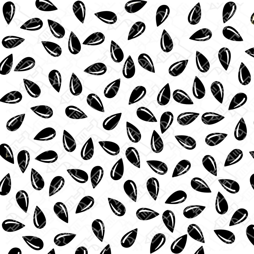 Watermelon Seeds Svg Black Seeds on Transparent Backgroundwatermelon ...