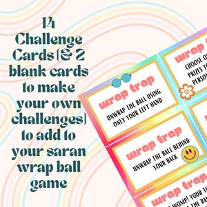 Saran Wrap "wrap Trap" Card Set | Groovy Birthday Edition | Set of 16 ...