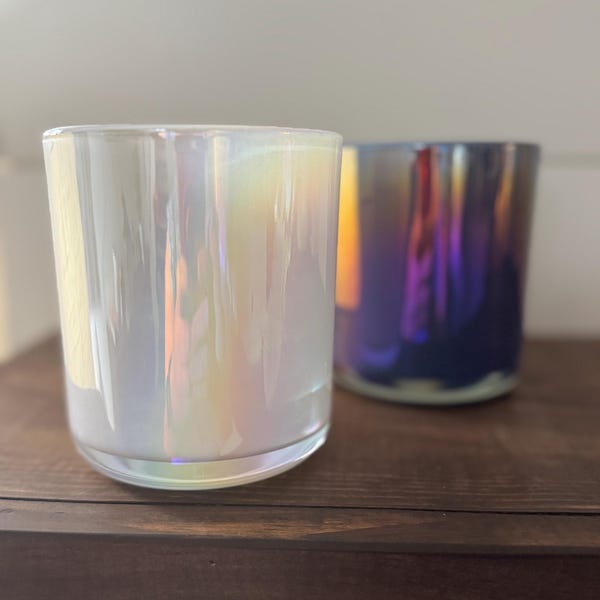 Iridescent Candle Jar - Etsy