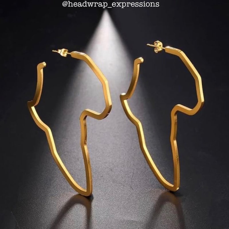 Earrings Map Africa Wood - Etsy