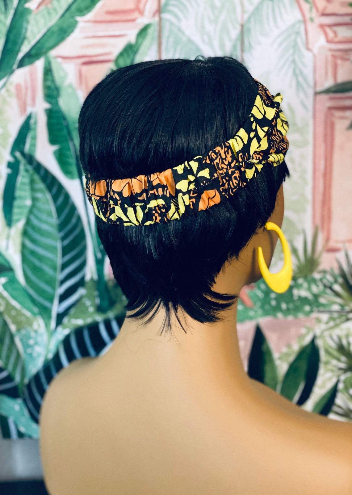 AFRICAN PRINT TWISTED Headband Stylish Elastic headband | Etsy