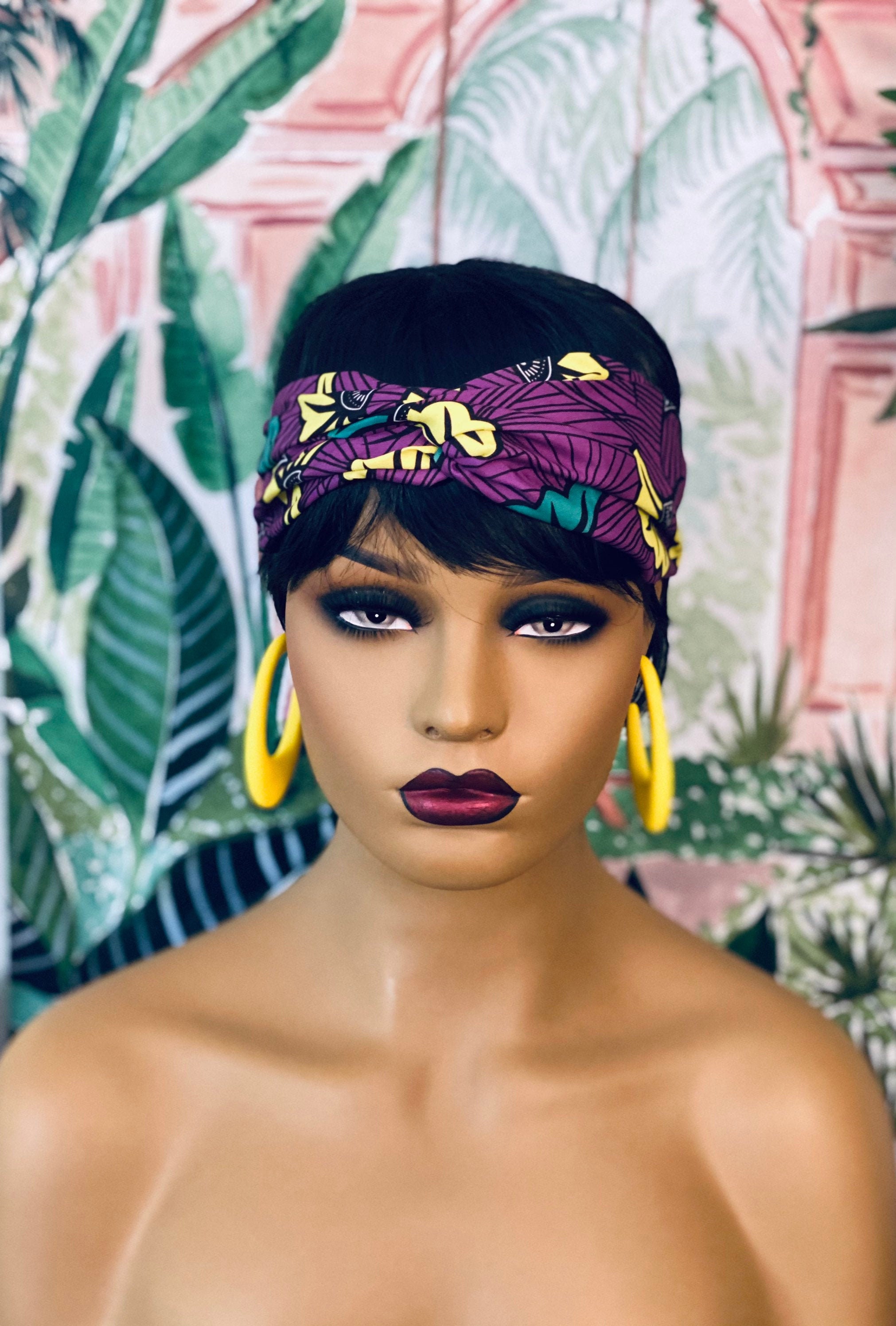 AFRICAN PRINT TWISTED Headband | Stylish Elastic Headband | Ankara ...