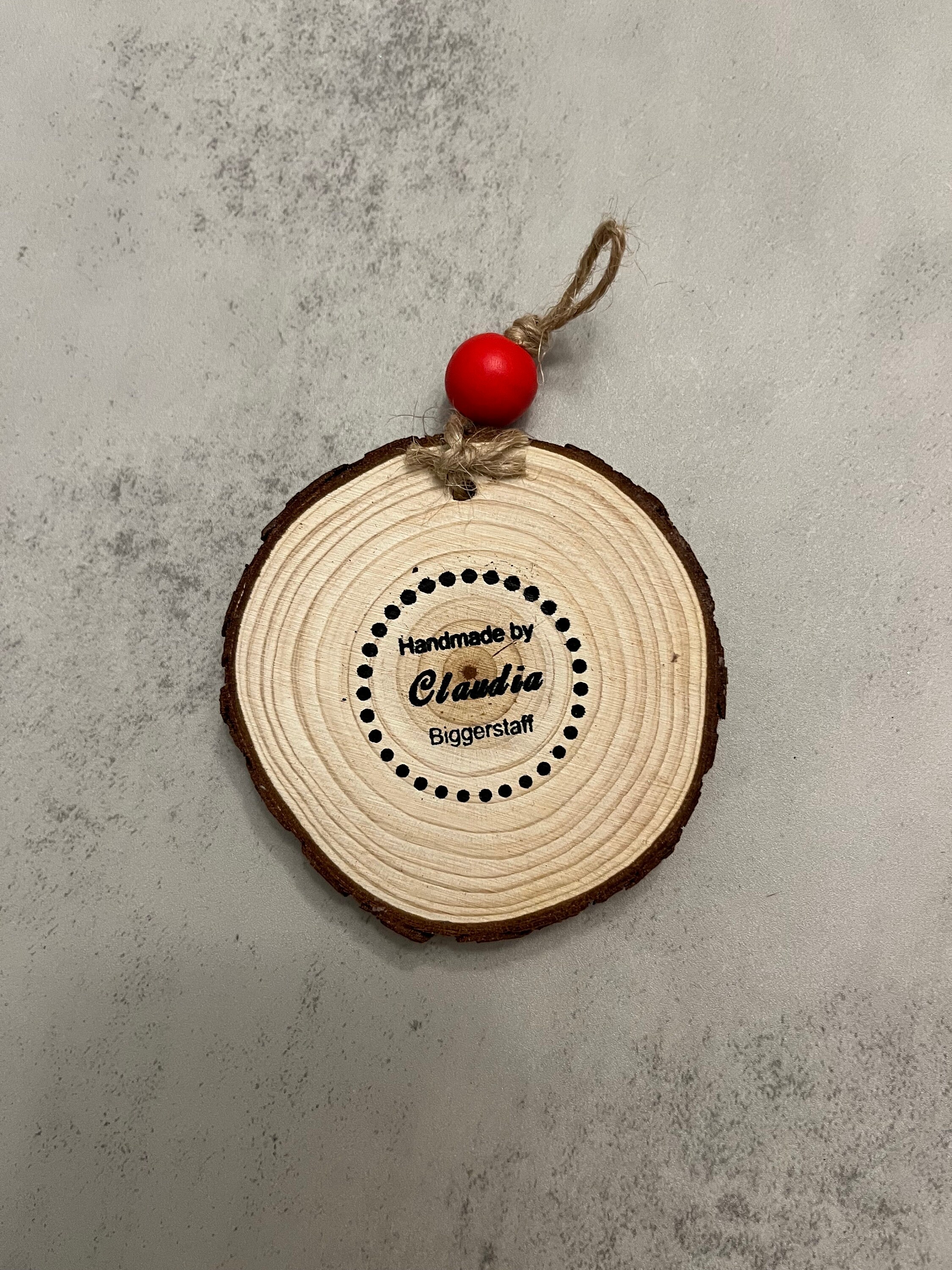 Watercolor Red Heart on Wood Slice, 3X3 Painted Ornament, Valentines ...