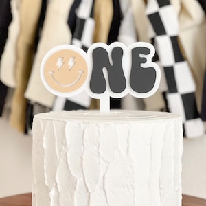 Smiley Face Cake Topper Acrylic Cake Topper First Birthday - Etsy