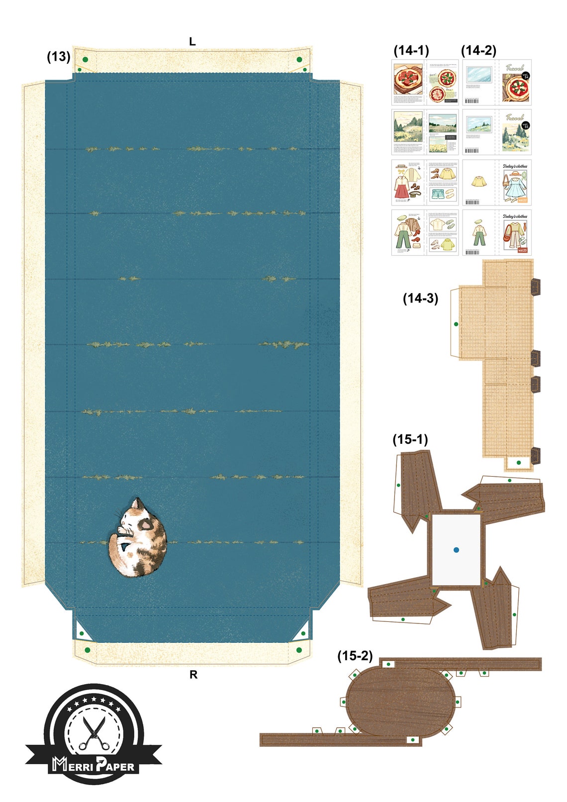 DIY Coffee Shop Papercraft Digital Design to Print Cut and | Etsy