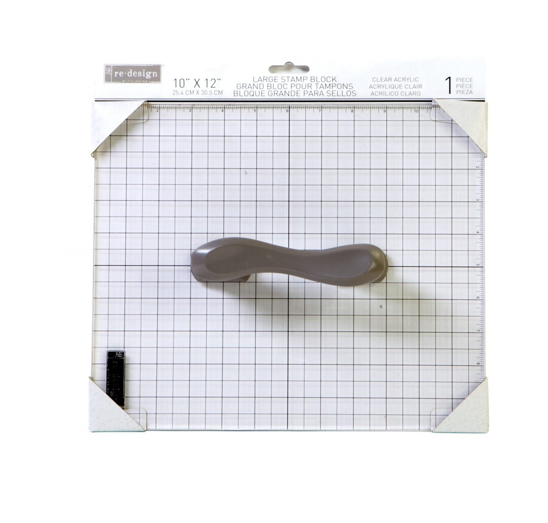 Large Clear Acrylic Stamp Block - Redesign by Prima - Stamping Block 10 ...
