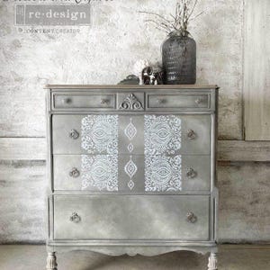 White Engraving - Rub on Furniture Decal Transfer, Redesign With Prima ...