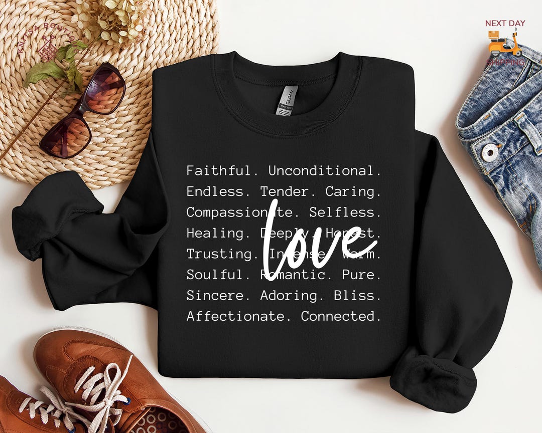 Love Words Word Cloud Shirt, Romantic Valentine's Gift, Faithful Love ...