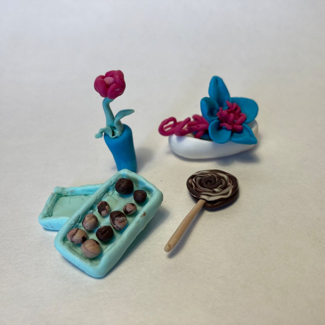 Miniature Chocolates and Flowers Clay Models - Etsy