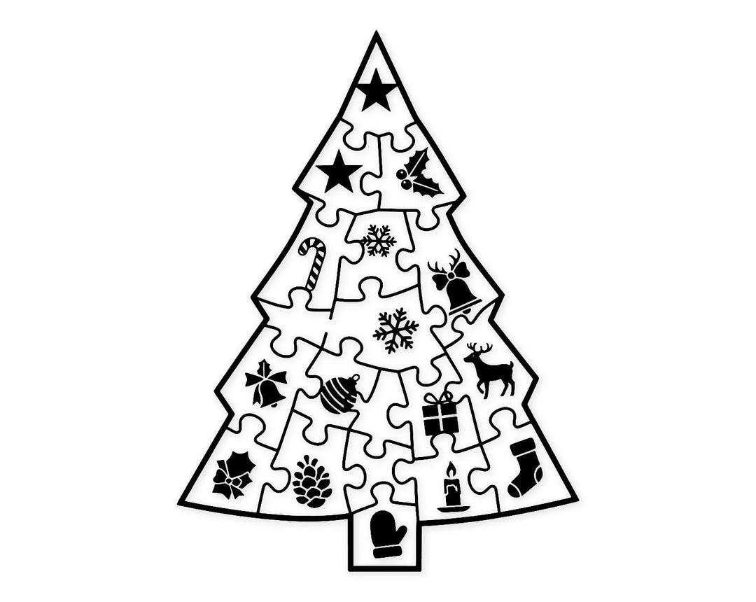 Festive Puzzle Grid Svg Png: Cut Ready Digital Design for Cricut ...