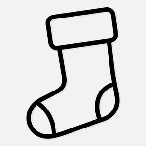 Stocking Svg Png: Bold Clean Outline for Christmas Decor - Etsy