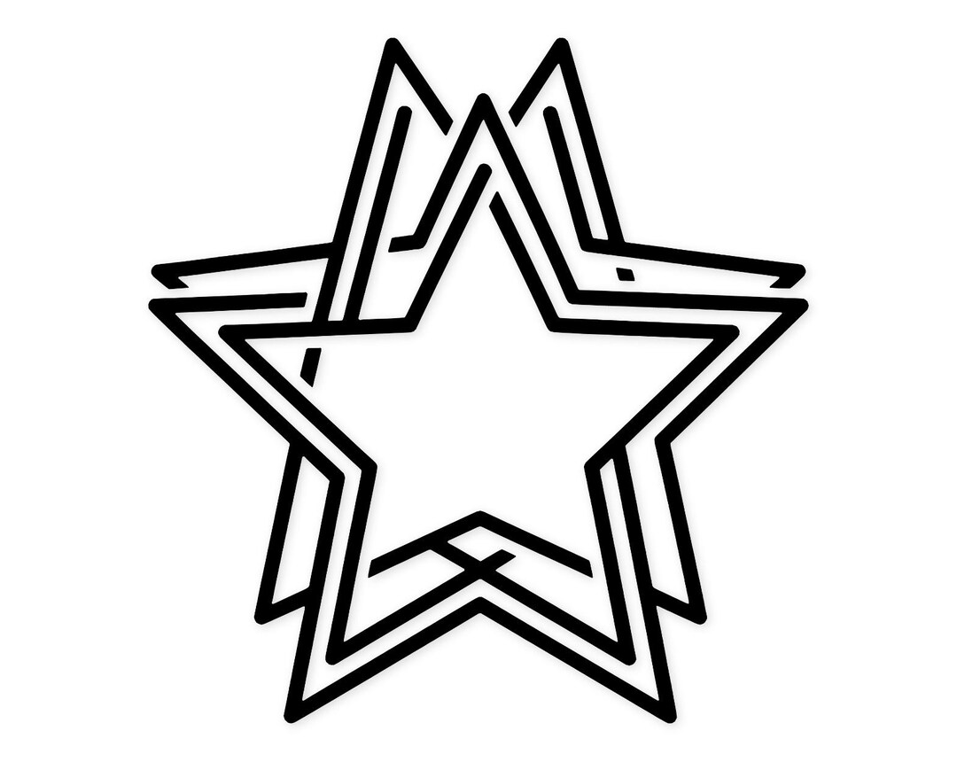 Interlocking Stars Svg Png: Cut Ready Digital Design for Cricut ...