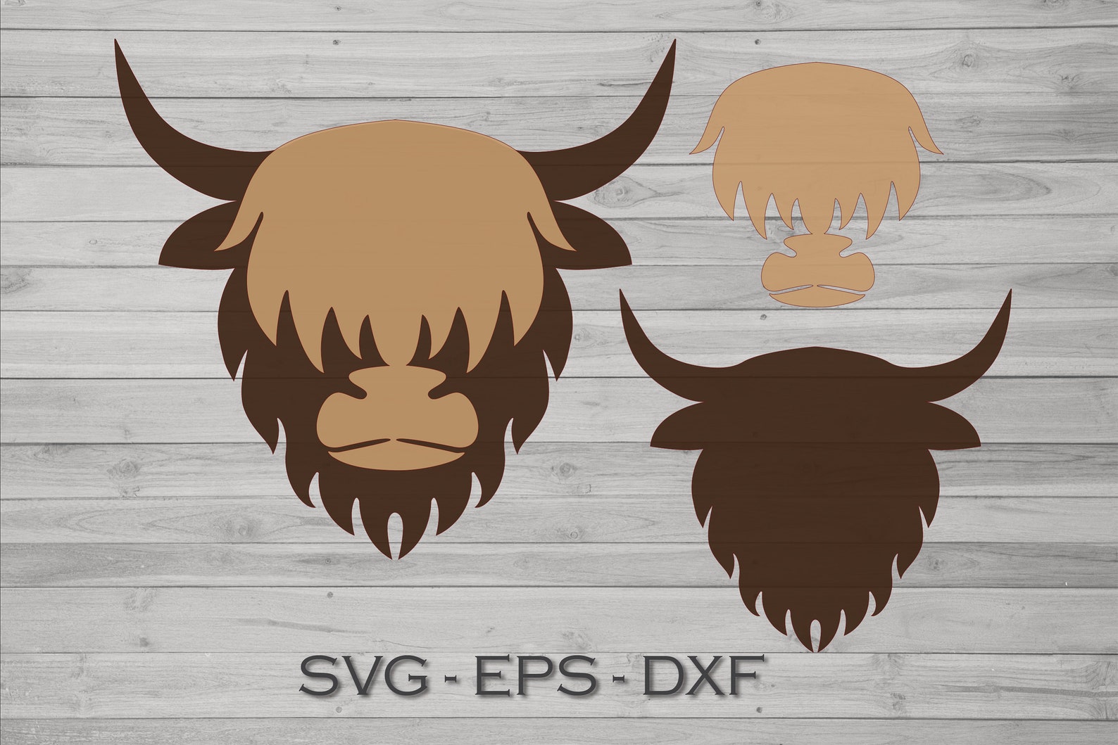Highland Cow SVG Laser Cut Design Cricut Highland Cow Head Svg Cut File ...