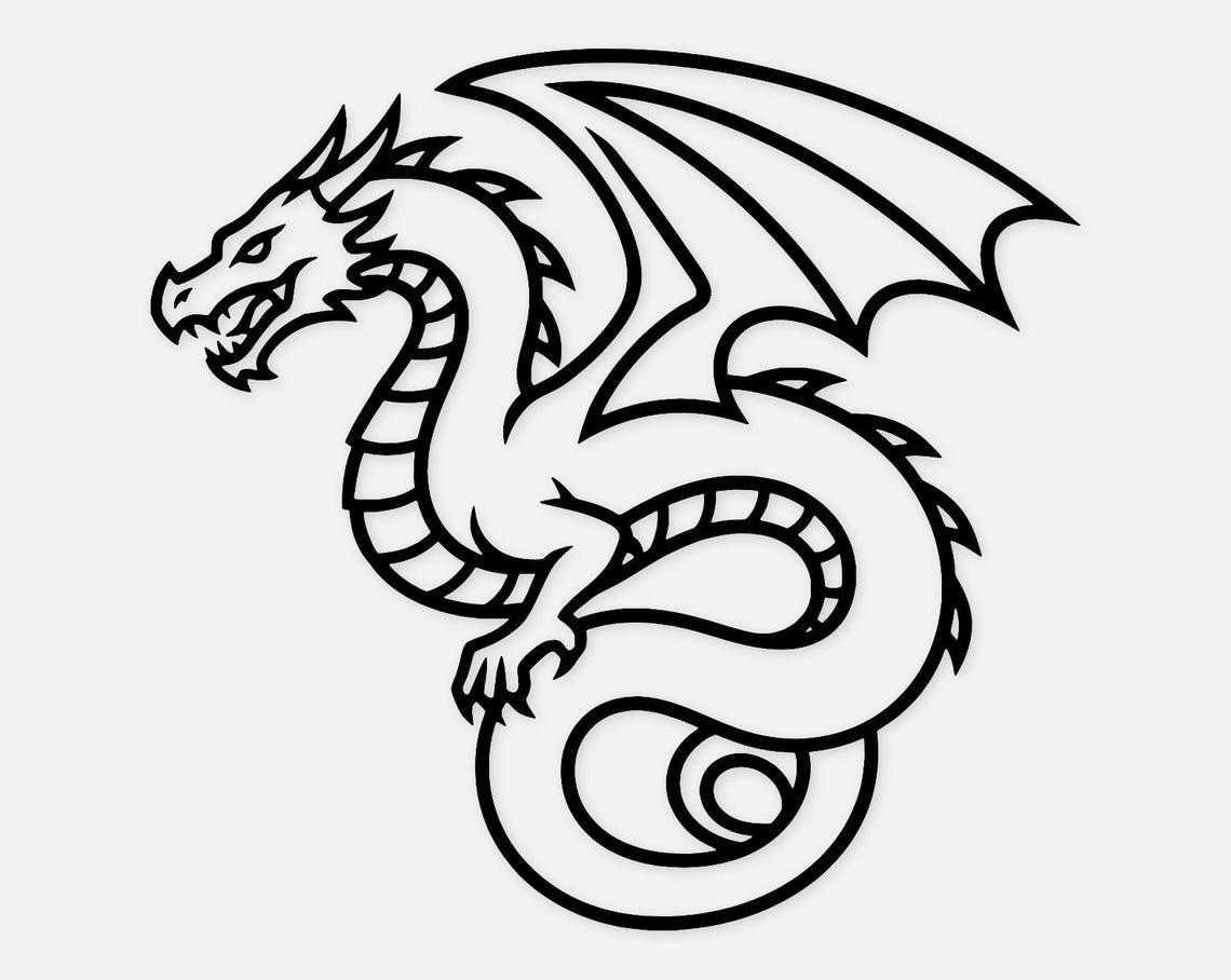 Majestic Dragon Svg Png: Bold Cut File for Crafting - Etsy