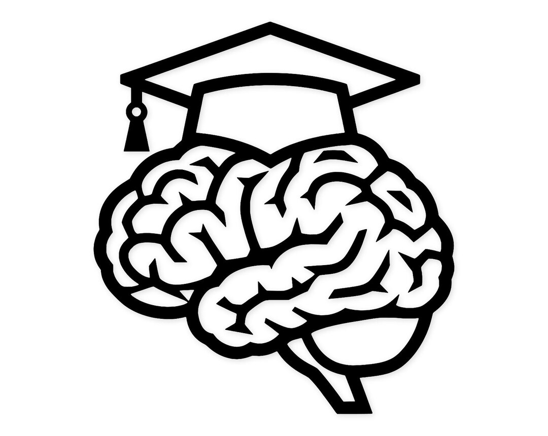 Thinking Cap Brain Svg Png: Bold Learning Design for Crafts - Etsy