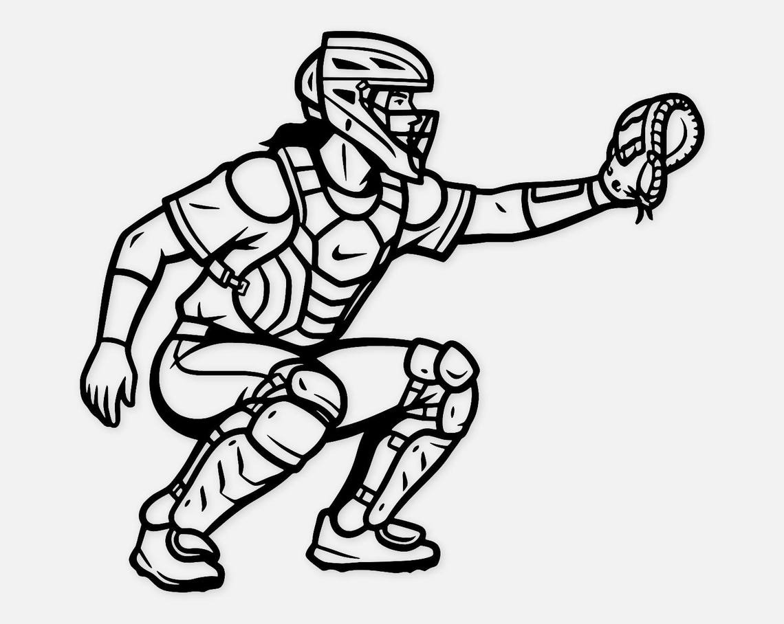 Catcher Ready Svg Png: Cut Ready Digital Design for Cricut Silhouette ...