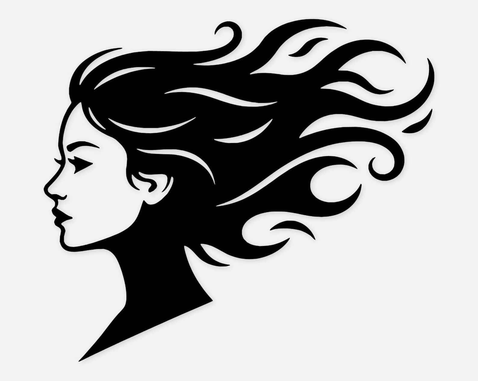 Warrior Woman Profile Svg Png: Bold Clean Cut File for Silhouette - Etsy