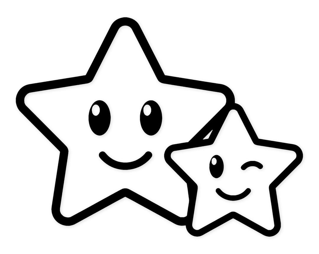 Winking Star Duo Svg Png: Cut Ready Digital Design for Cricut ...