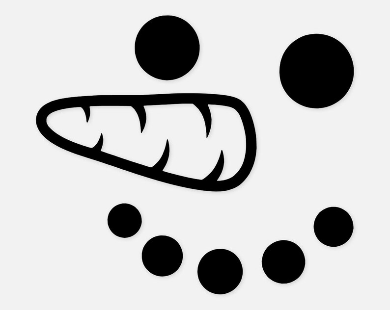 Snowman Face Icon Svg Png: Bold Design for Crafting - Etsy
