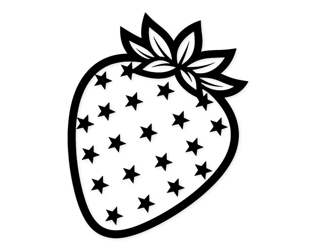 Cosmic Strawberry Cluster Svg Png: Bold Line Art for Craft Projects - Etsy