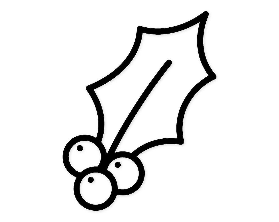 Icona foglia di agrifoglio Svg Png: design minimalista per lavoretti ...