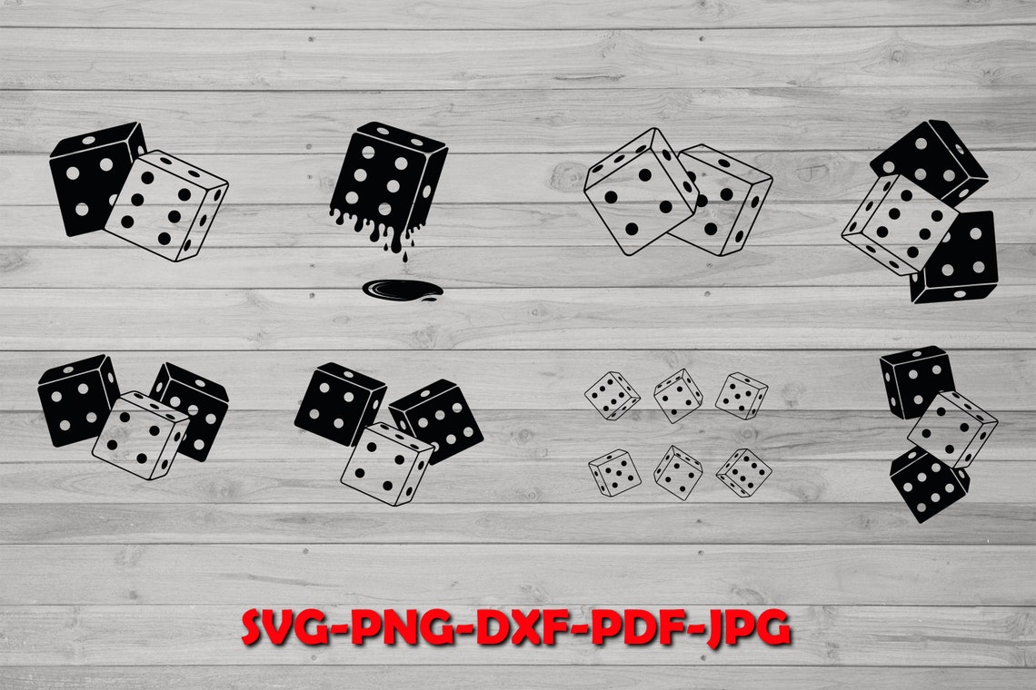 Dice Svg, 8 Dice Svg Bundle, Bundle Pack, Casino Svg, Gamble Svg ...