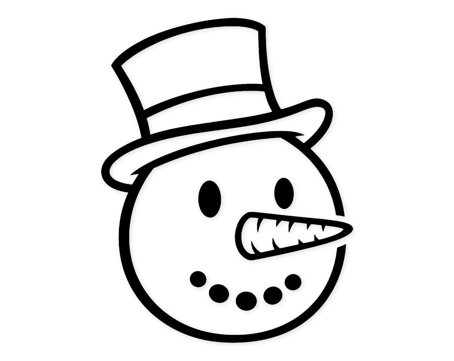 Snowman Face Svg Png: Minimalist Design for Holiday Crafts - Etsy