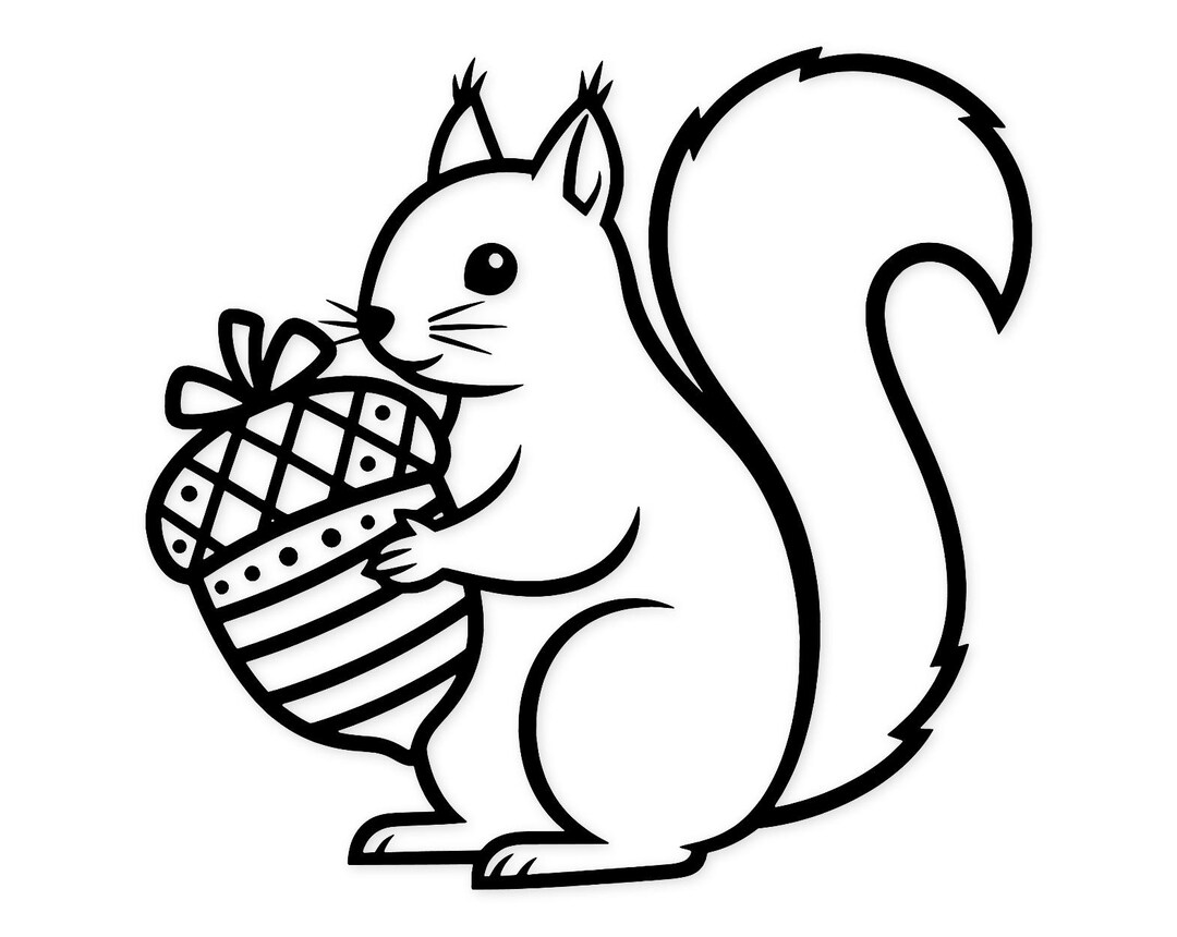 Squirrel Acorn Svg Png: Bold Design for Crafts - Etsy