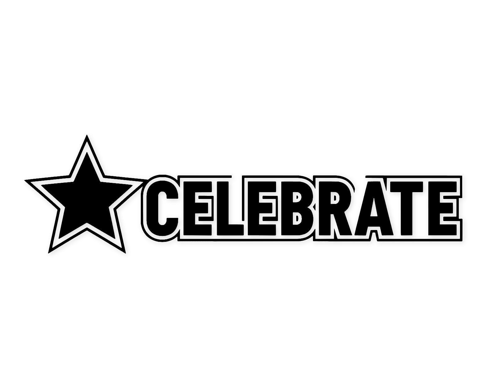 Celebrate Svg Png: Bold Star Accent Cut File for Crafts - Etsy