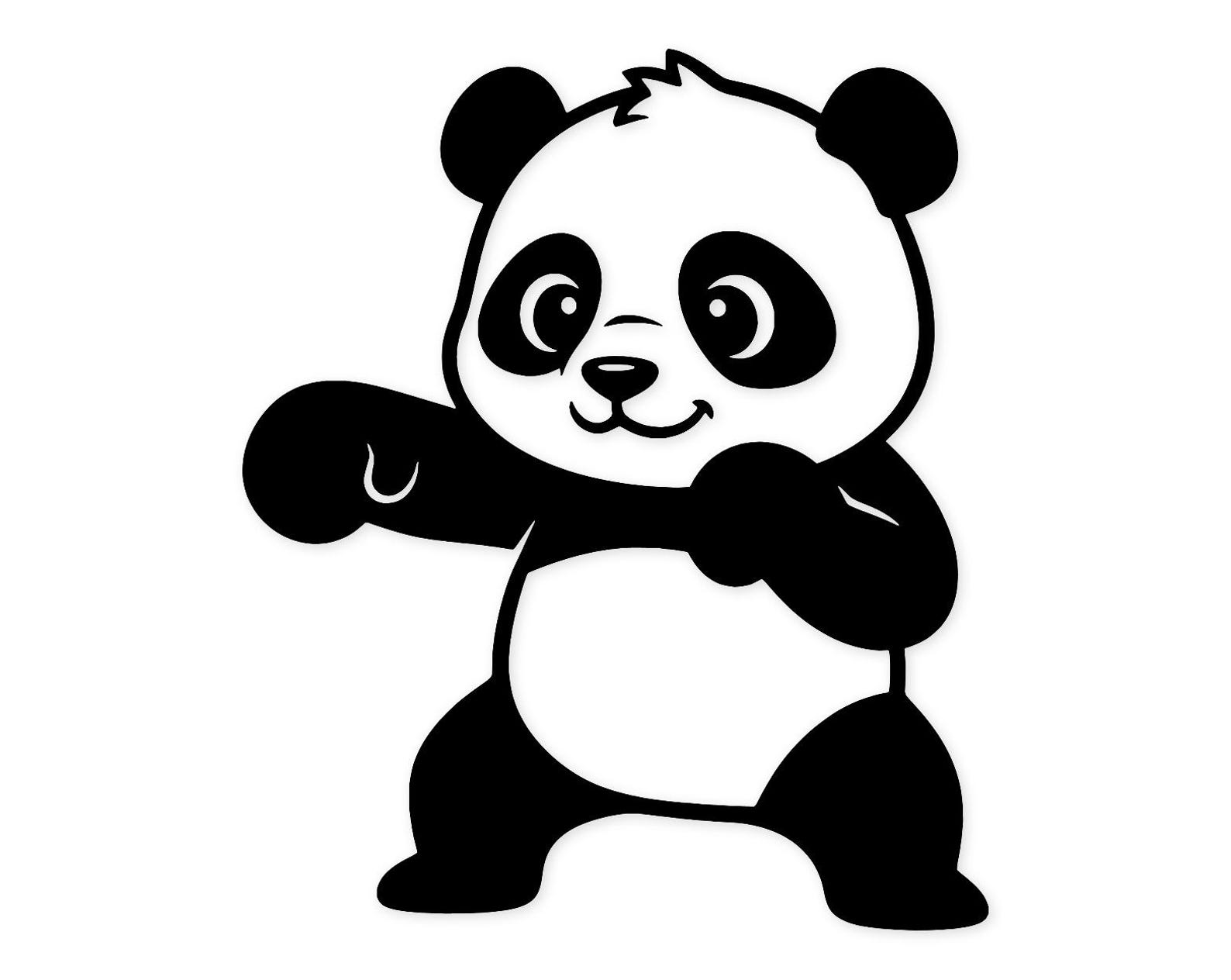 Punching Panda Svg Png: Cute Bold Design for Cricut Projects - Etsy
