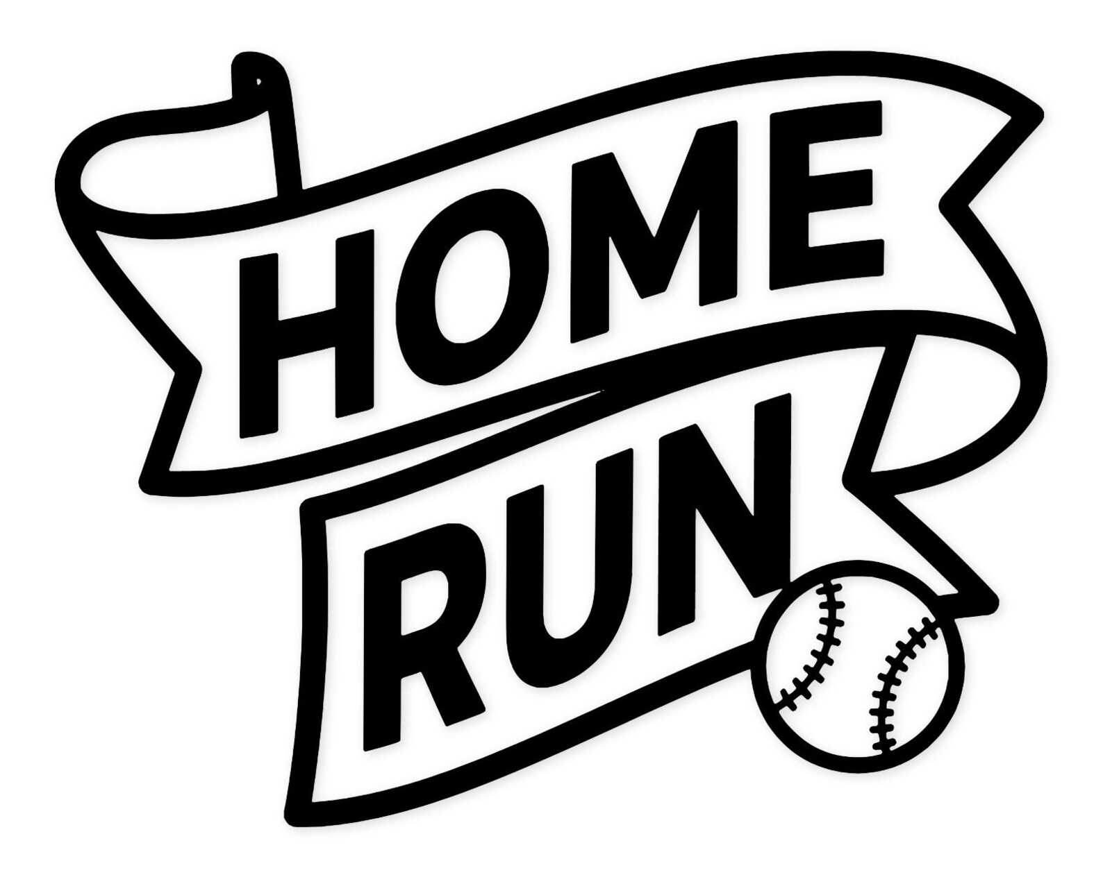 Home Run Svg Png: Bold Banner Design for Sports Events - Etsy