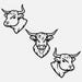 Rustic Highland Herd Svg Png: Bold Cow Heads for T-shirts - Etsy