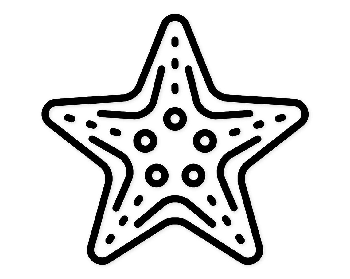 Starfish Svg Png: Bold Clean Cut File for Stickers - Etsy