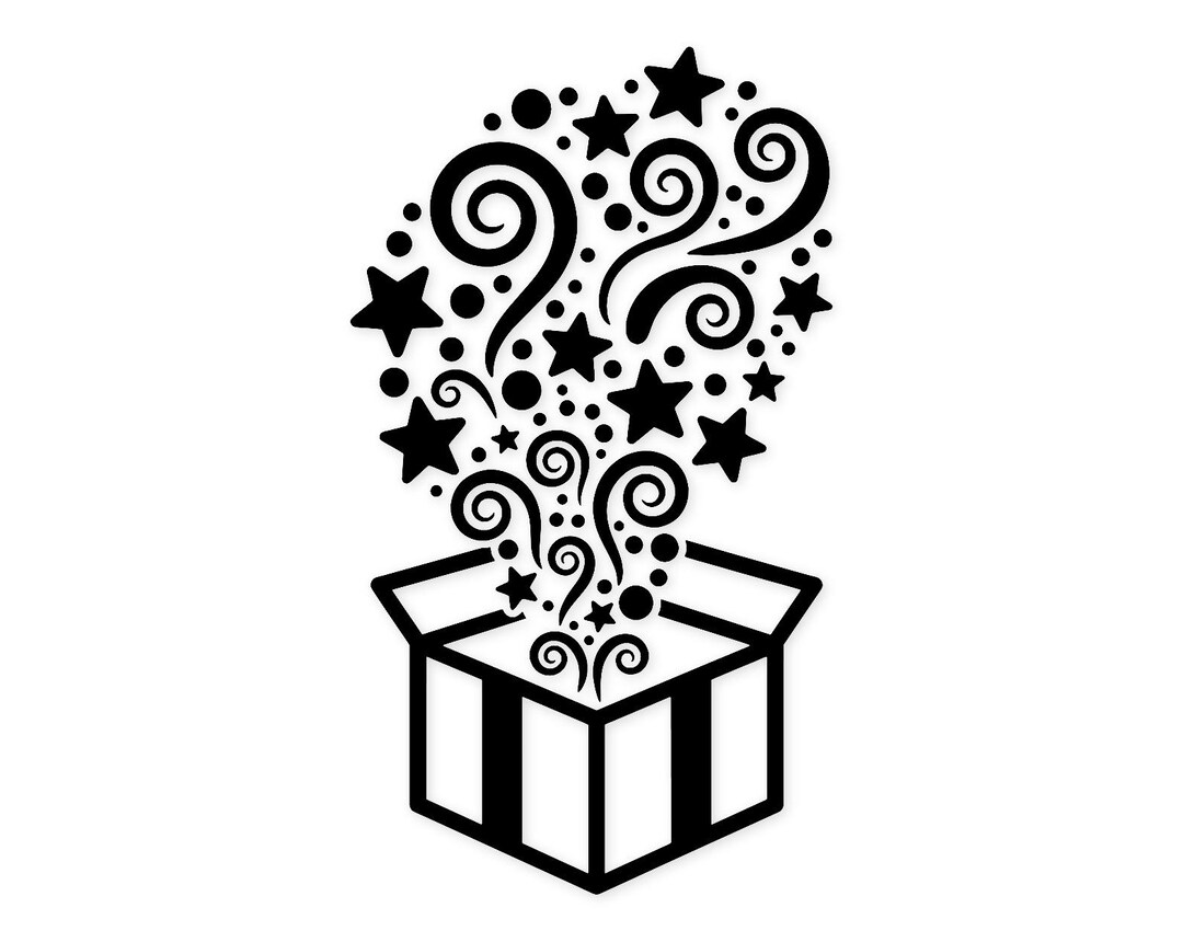 Open Surprise Svg Png: Bold Gift Box Design for Creative Projects - Etsy