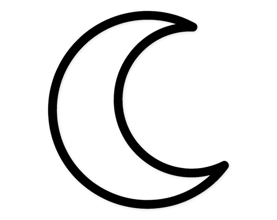 Crescent Moon Icon Svg Png: Cut Ready Digital Design for Cricut ...