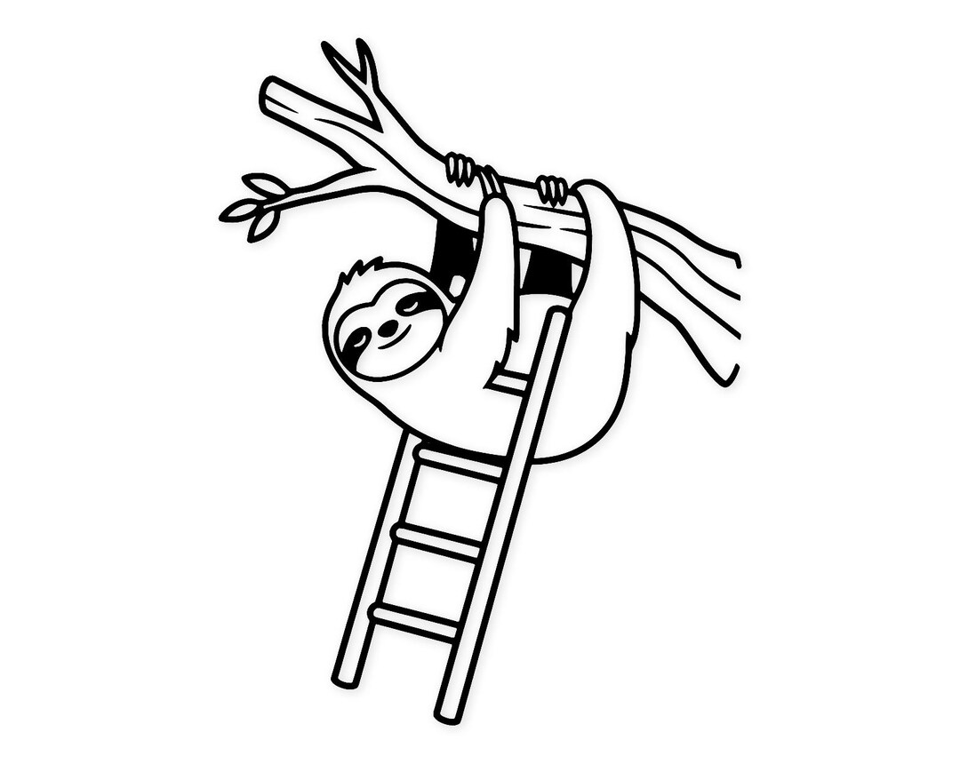 Sloth Learner Snooze Svg Png: Cut Ready Digital Design for Cricut ...