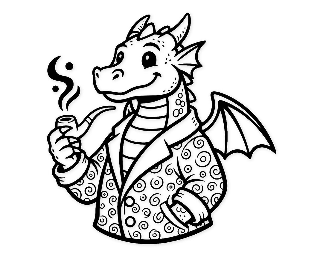 Dragon Boardroom Scene Svg Png: Minimalist Cut File for Custom Projects ...