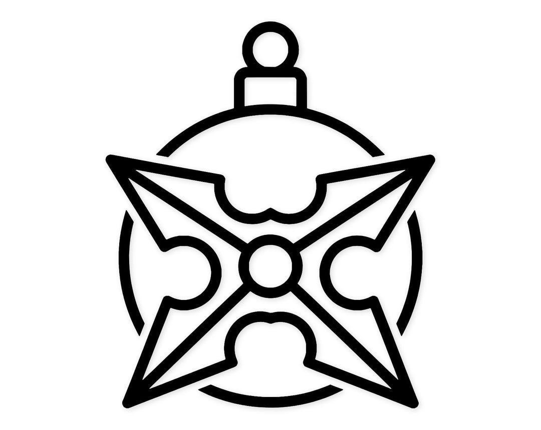 Ninja Star Bauble Svg Png: Bold Cut File for Holiday Decorations - Etsy