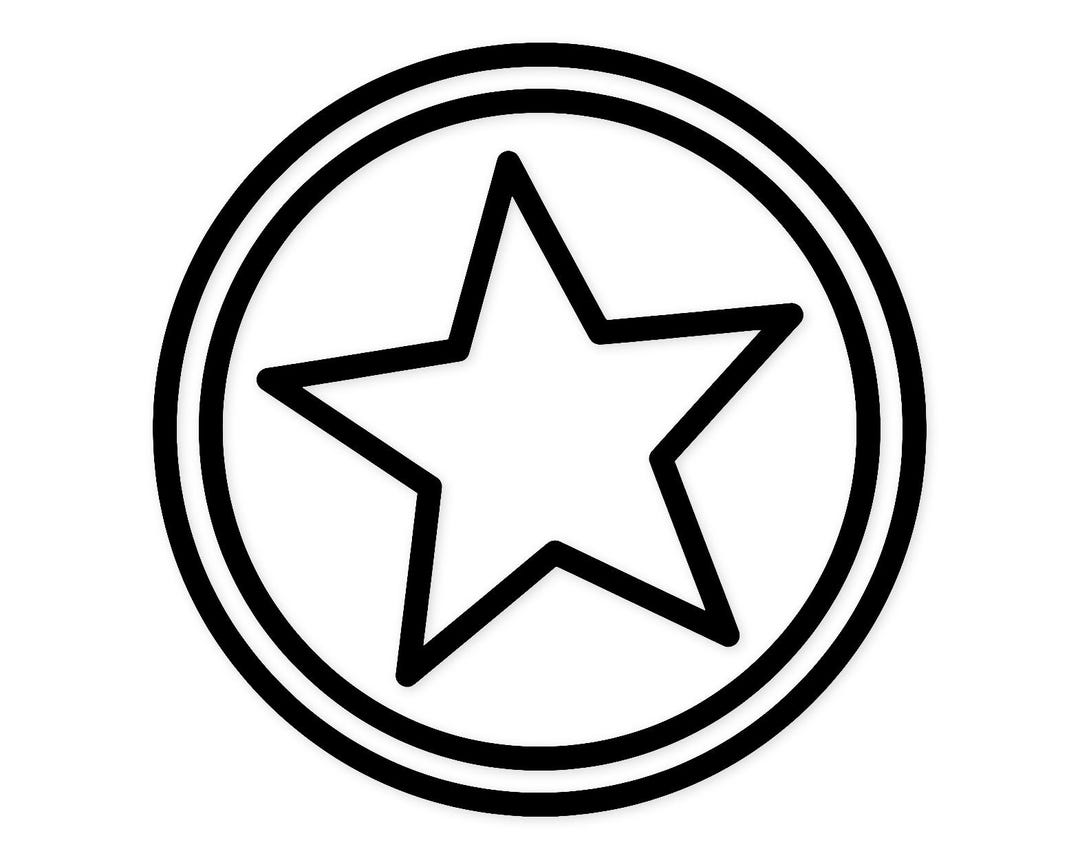 Star in A Circle Svg Png: Bold High Contrast Design for Crafts - Etsy