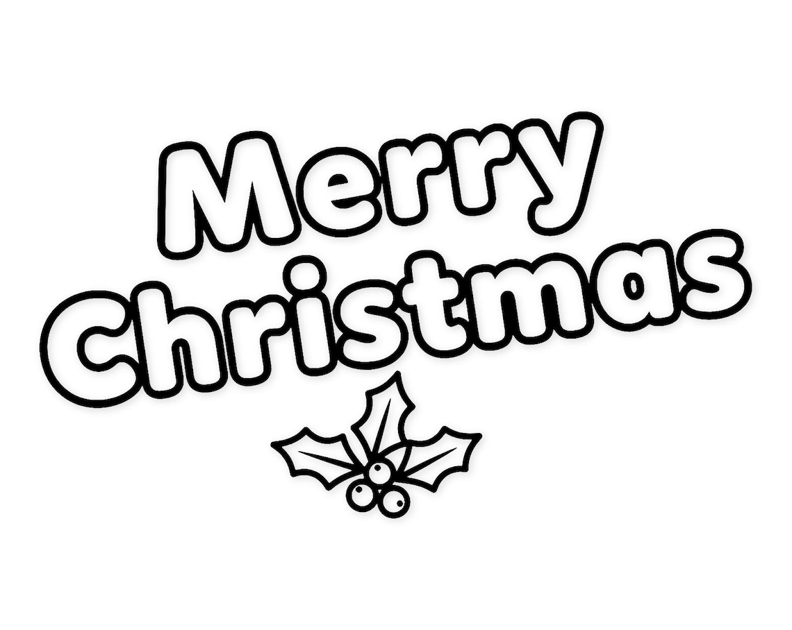 Merry Christmas Text Svg Png: Cut Ready Digital Design for Cricut ...