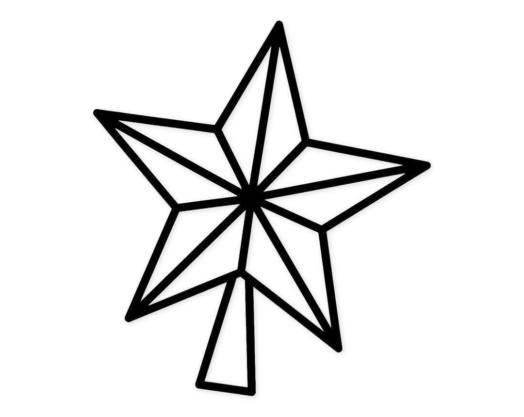 Christmas Tree Top Star Svg Png: Cut Ready Digital Design for Cricut ...